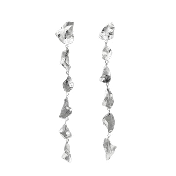 Large Petal Silver Drop Earrings – ANUKA Jewellery